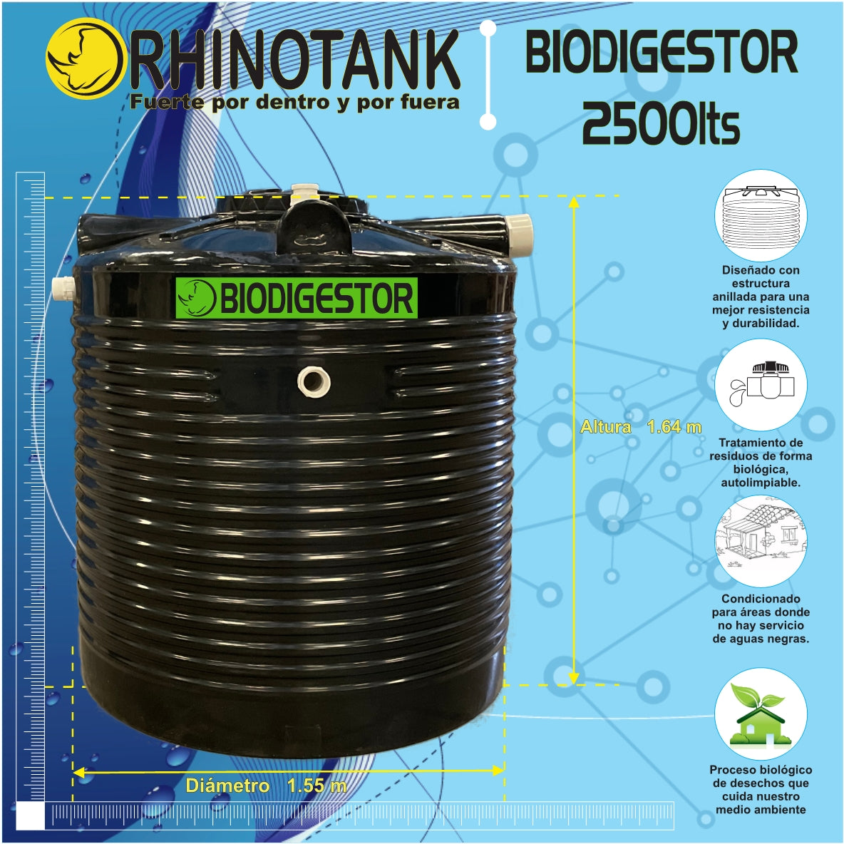 Biodigestor Autolimpiable robusto y eficiente - Explahsa